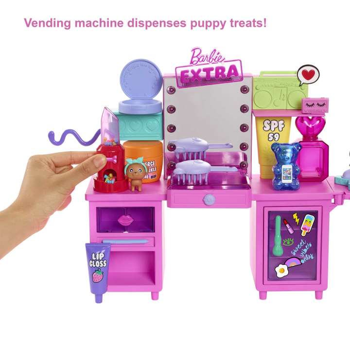 Barbie Extra Vanity Playset Dolls and Accessories